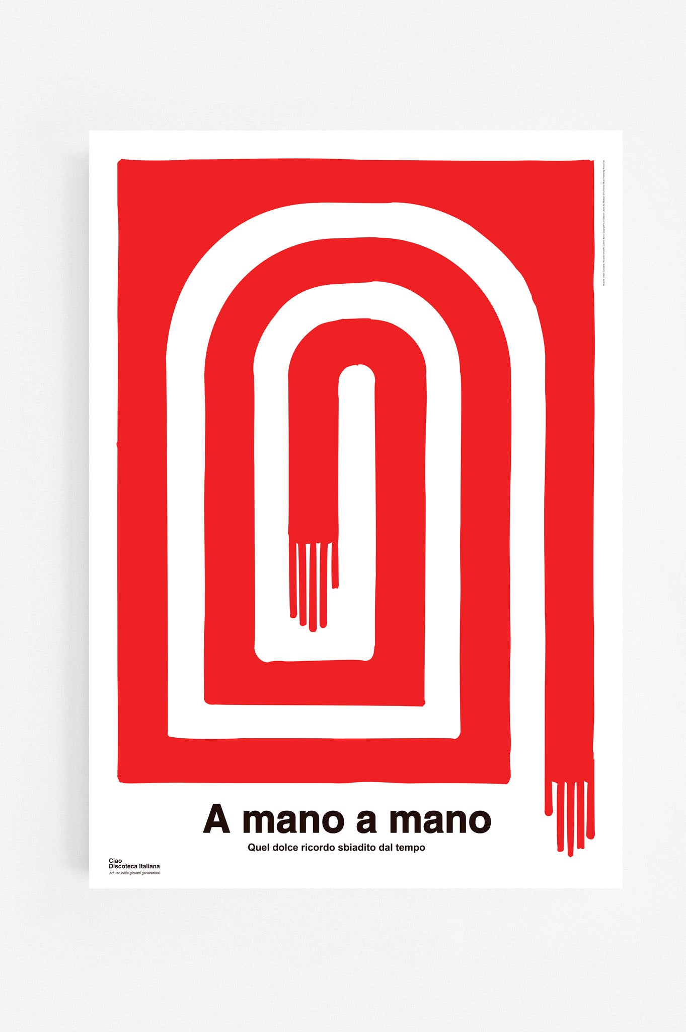 Poster A mano a mano, Rino Gaetano - Ciao Discoteca Italiana
